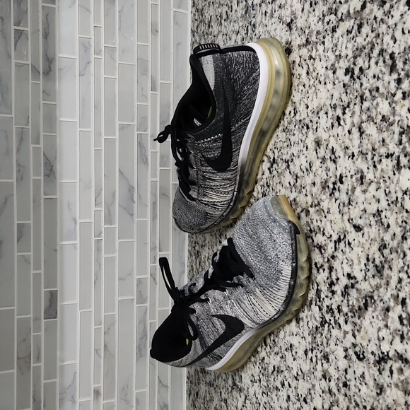 Nike | Shoes | Gray Black Nike Air Flynight Max Oreo Running Shoes Sz 5 ...